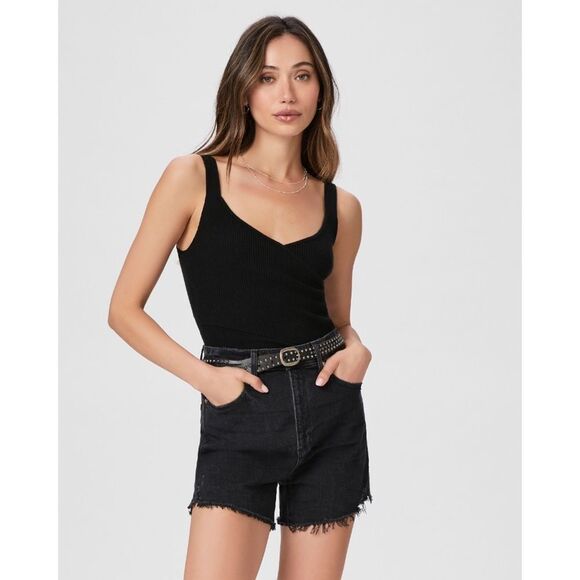 PAIGE | Shorts | Paige Dani Short High Waisted Denimshort In Dark Raven ...